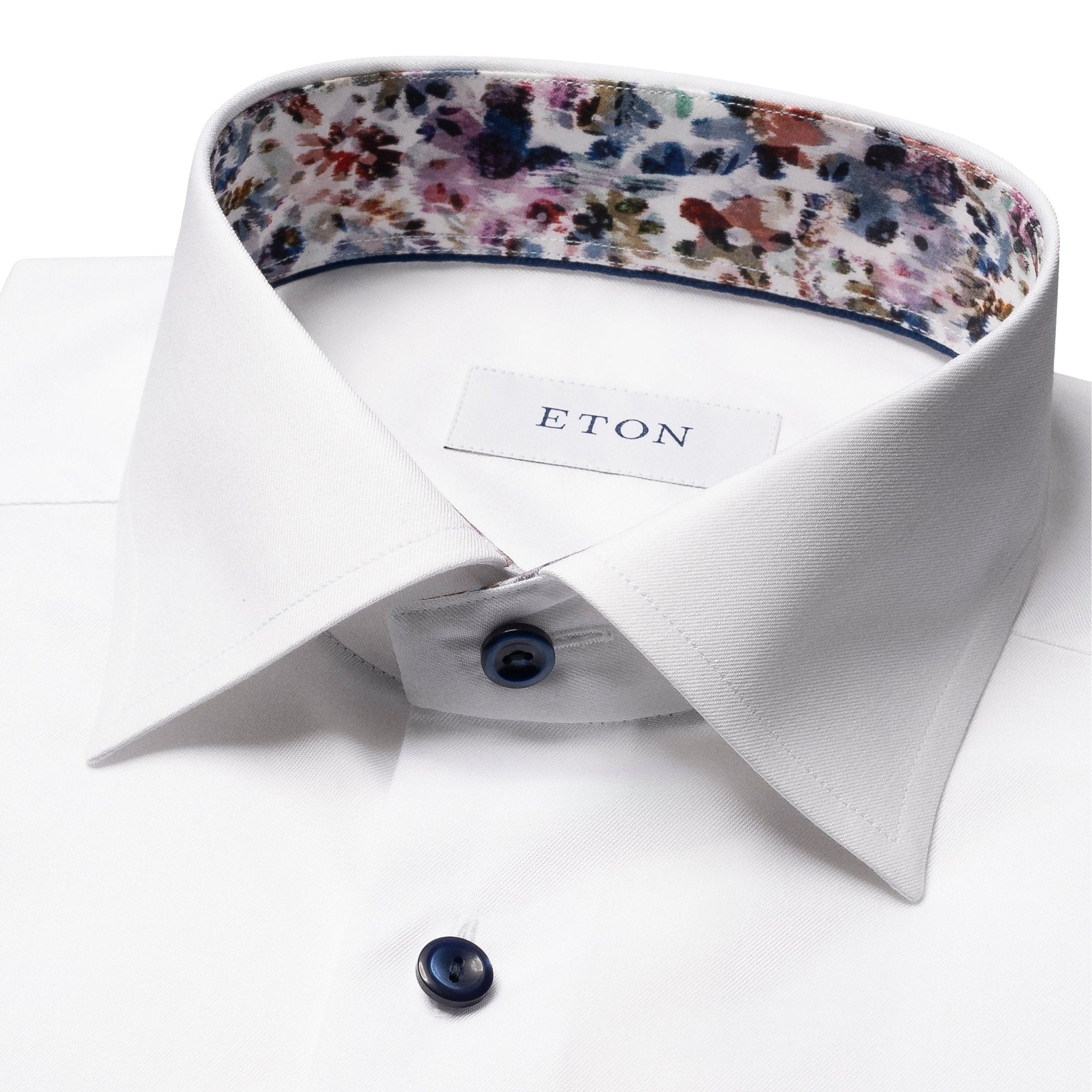 Geo Effect Insert Pale Blue Buttons - Leonard Silver
