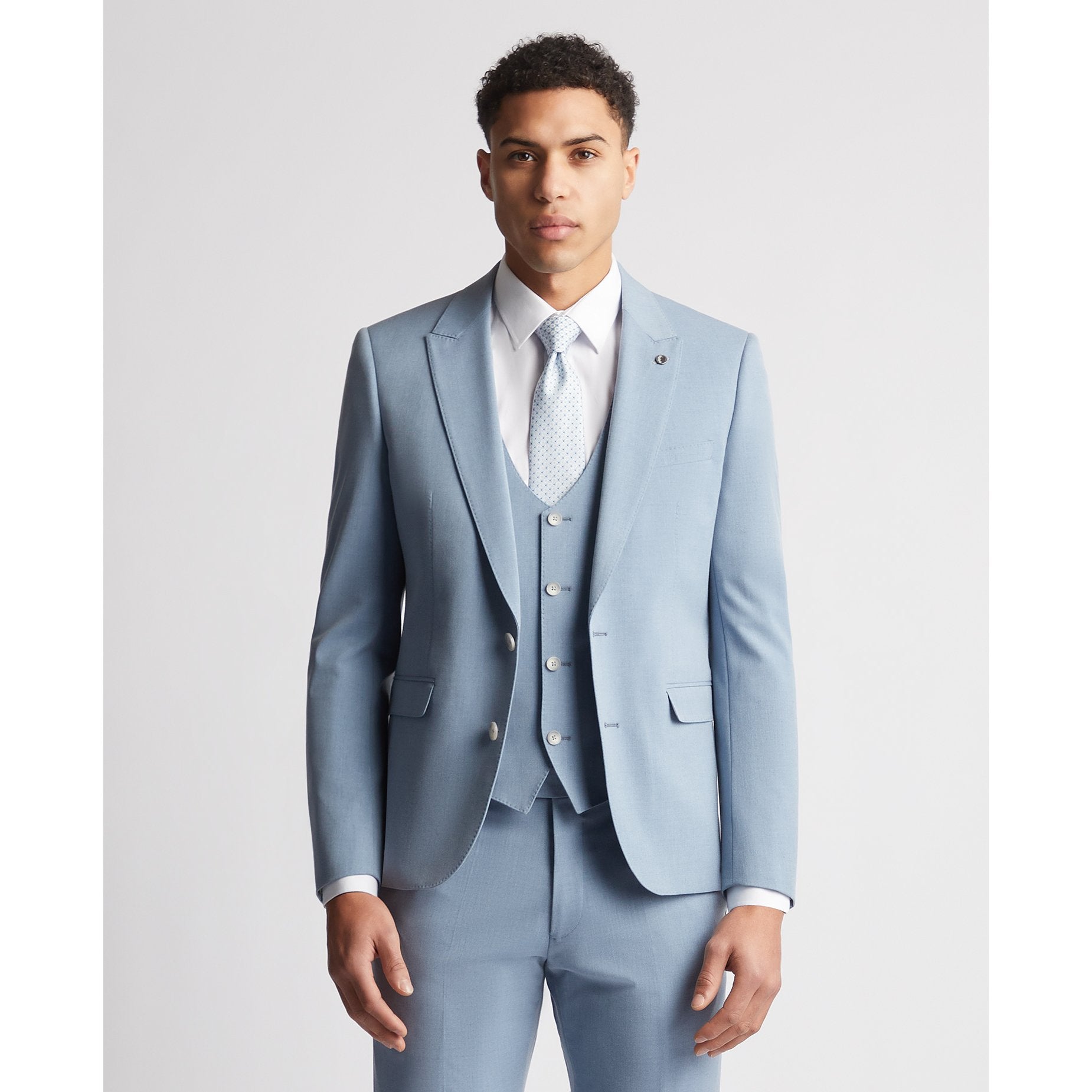 Miami Blue Massa Suit - Leonard Silver