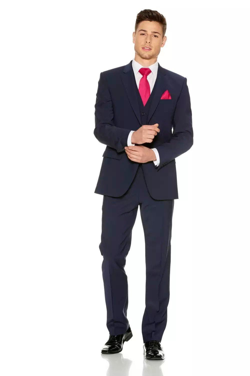 Blue Slim Fit Wedding Suit Package - Leonard Silver