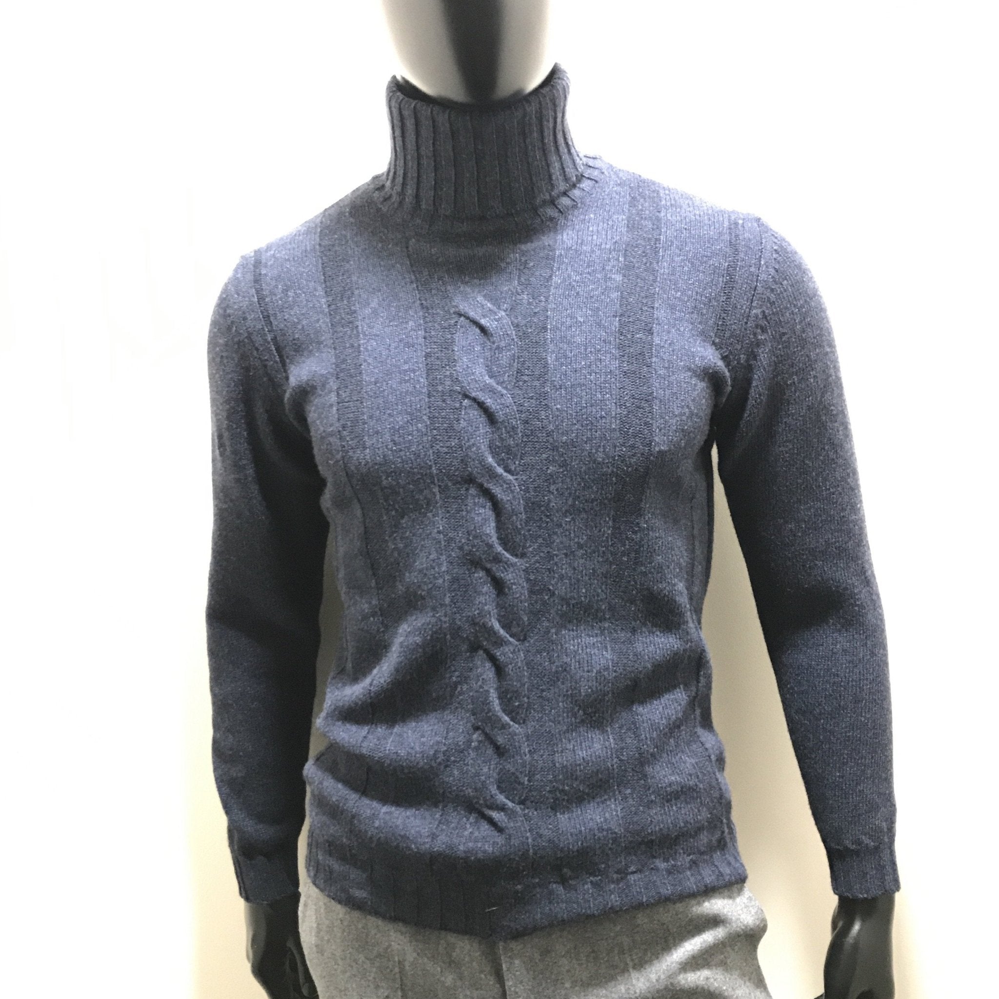 Chunky Roll Neck Sweater - Leonard Silver