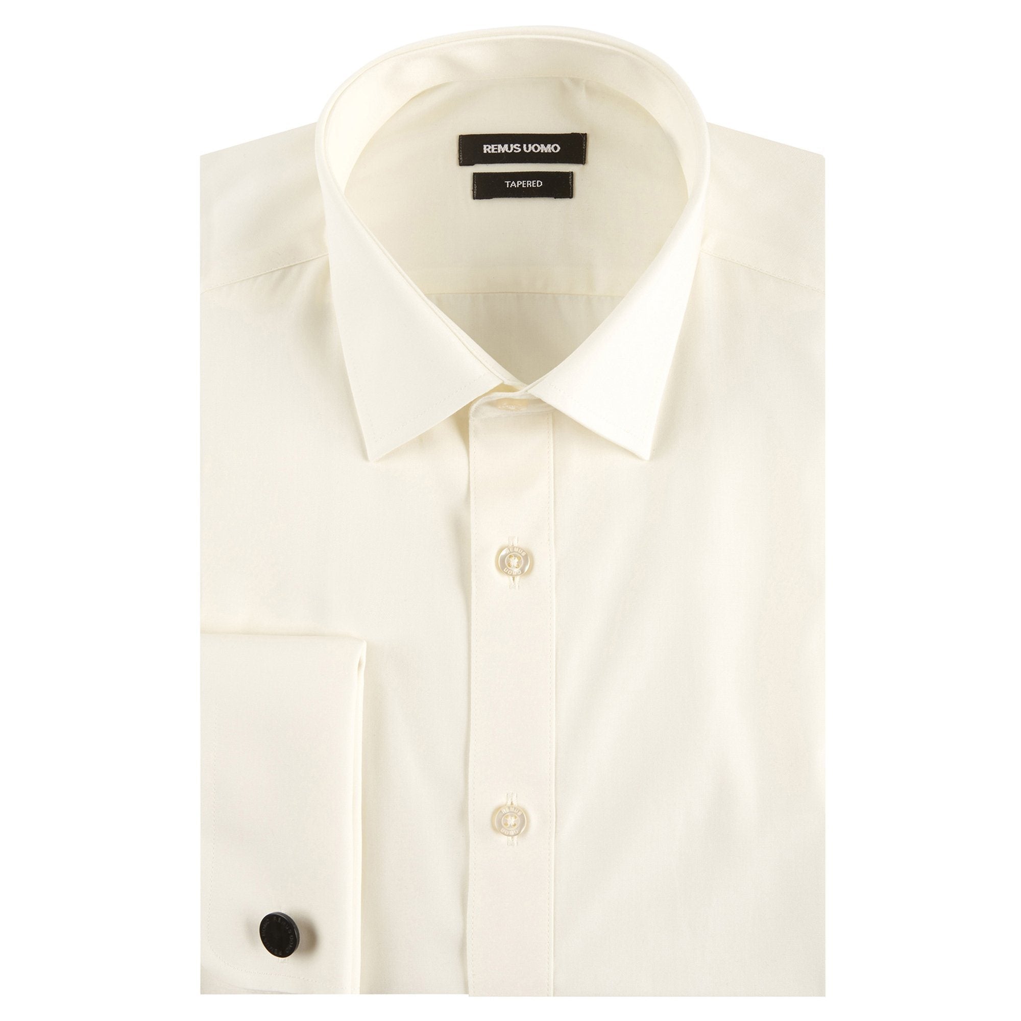 Cream Double Cuff Shirt - Leonard Silver