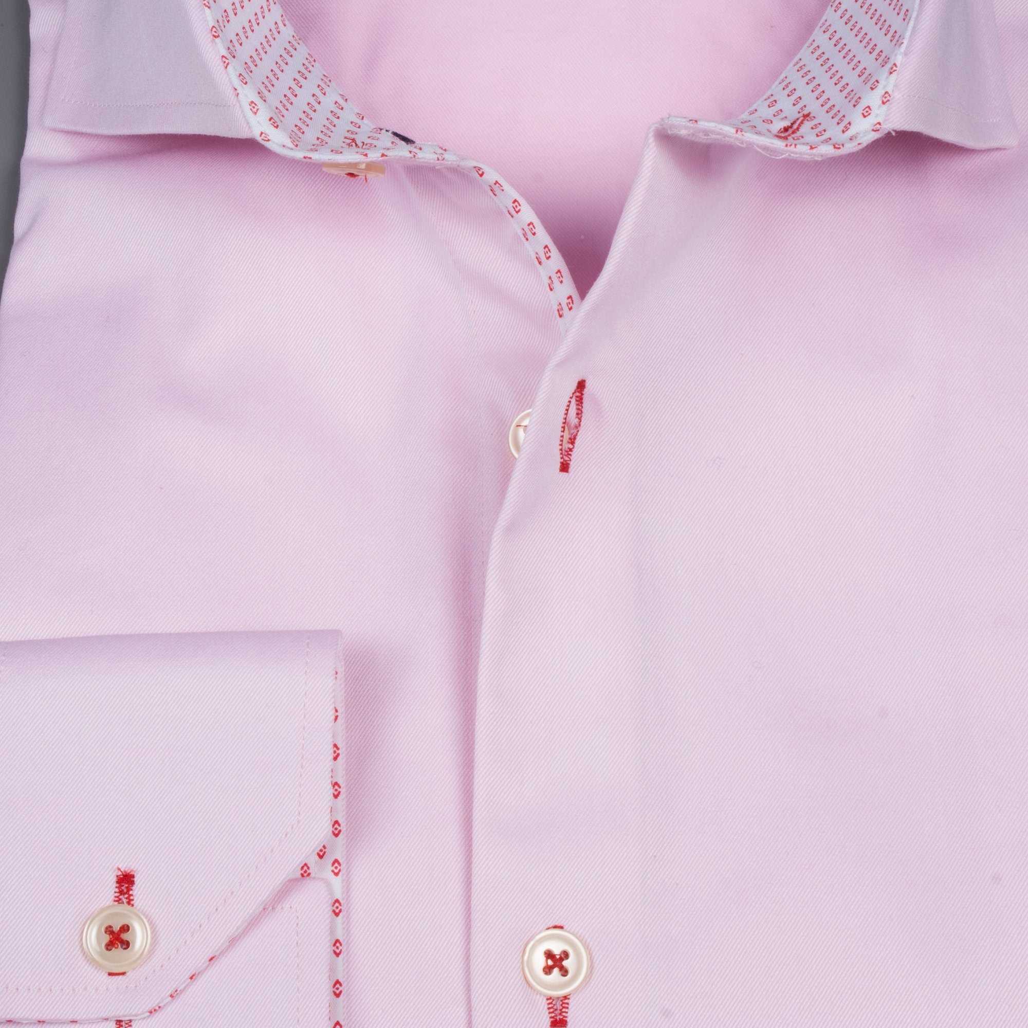 Cutaway Collar Pink Shirt - Leonard Silver