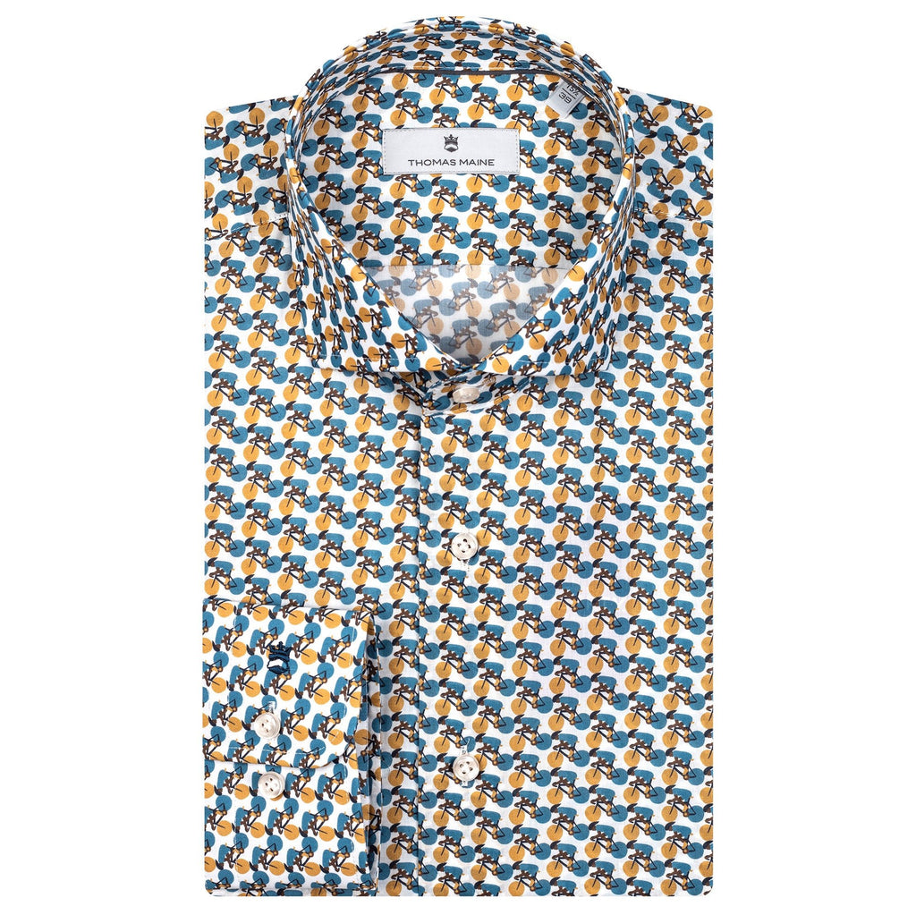 Roma Cycle Print Shirt - Leonard Silver